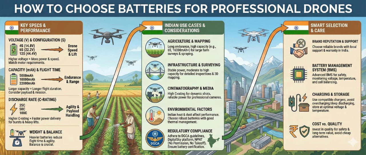 How to Choose Batteries for a Professional Drone? - FlapOne Aviation Blog